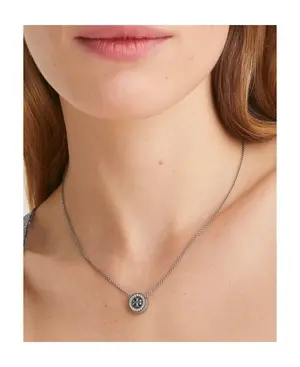Tory Burch Kira Logo Charm Necklace