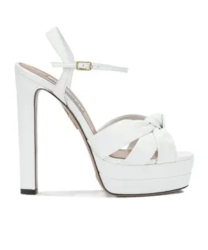 AQUAZZURA Nina Platform Heeled Sandals - White