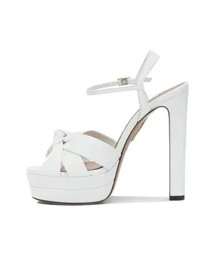 AQUAZZURA Nina Platform Heeled Sandals - White