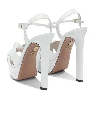 AQUAZZURA Nina Platform Heeled Sandals - White