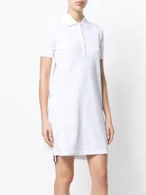 Thom Browne A-line Polo Dress With Signature Stripes