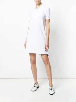 Thom Browne A-line Polo Dress With Signature Stripes