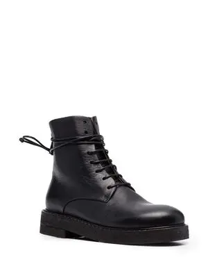 Marsèll Leather Ankle Boots With Zip And Tie Fastening