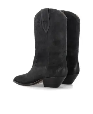 Isabel Marant Étoile Cuban-heeled Leather Boots - Black
