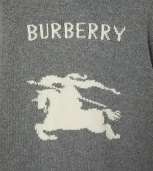 Burberry Ekd Intarsia-knit Drawstring Hoodie