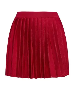 SELF-PORTRAIT Pleated Knit Mini Skirt