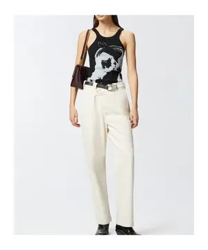Pinko X Patrick Mcdowell Ribbed Horse Print Vest