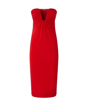Pinko Contoured Neckline Midi Dress