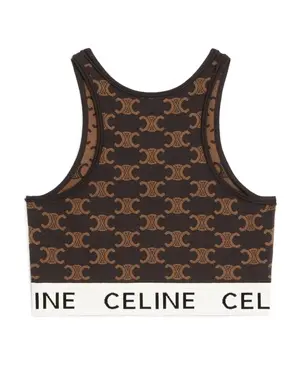 Celine Logo Print Knit Vest