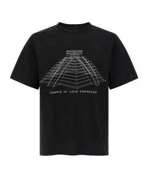 Rick Owens Printed Crewneck T-shirt - Black