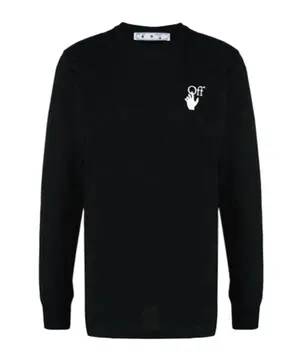 Off-White Logo Arrow Print Long-sleeve T-shirt - Black