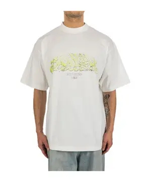 Balenciaga Logo Printed Crewneck T-shirt