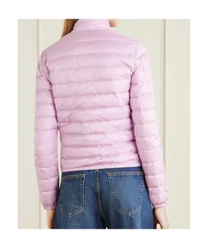 Moncler Lans Zip-up Short Padded Jacket - Pink