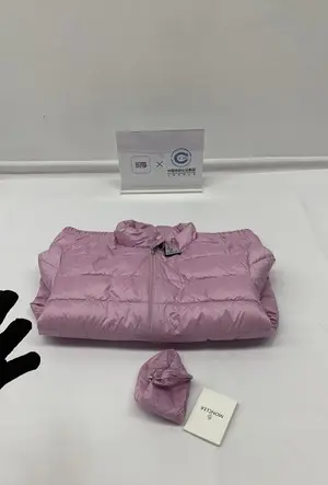 Moncler Lans Zip-up Short Padded Jacket - Pink