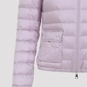 Moncler Lans Zip-up Short Padded Jacket - Pink