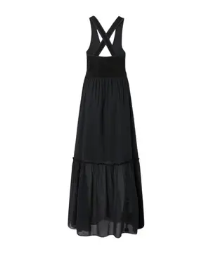 Pinko Sleeveless Maxi Dress With Criss-cross Back