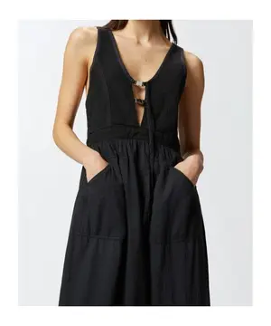 Pinko Sleeveless Maxi Dress With Criss-cross Back