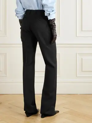 TOM FORD Straight-leg Tailored Wool Blend Trousers - Black