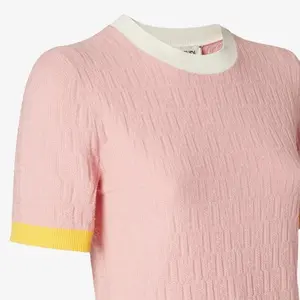 Fendi Ff Jacquard Short-sleeved Jumper - Multi-color