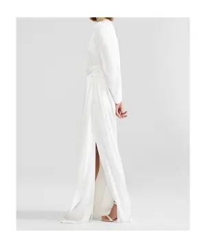 Max Mara V-neck Wrap Dress With Asymmetrical Slit
