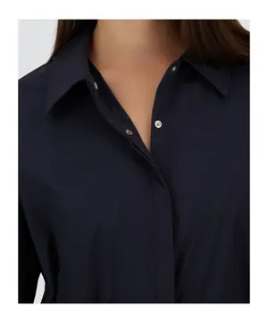 Herno Drawstring Shirt Dress - Blue