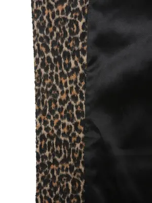 Saint Laurent Leopard Print Fringed Jacket