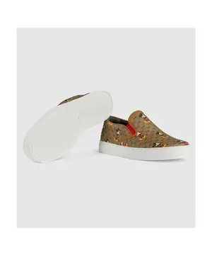 Gucci Printed Pattern Leisure Sports Slip-on Sneakers
