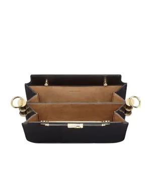 Fendi Leather Bag With Metal Ff Logo