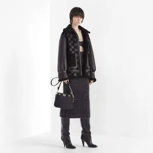 Fendi Leather Bag With Metal Ff Logo