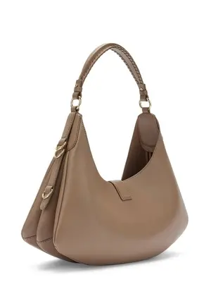 GANNI Logo Hardware Shoulder Bag - Coco Mocha