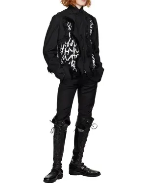 Comme Des Garçons Script-print Long-sleeved Jumper