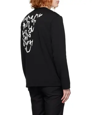 Comme Des Garçons Script-print Long-sleeved Jumper