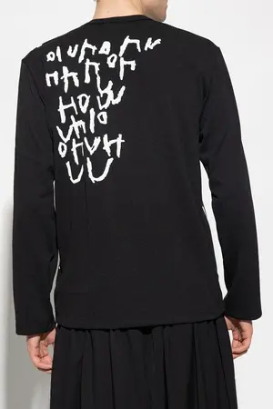 Comme Des Garçons Script-print Long-sleeved Jumper