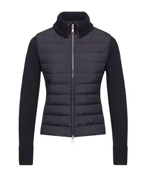 Moncler Quilted Panel Zip Cardigan