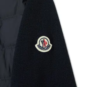 Moncler Quilted Panel Zip Cardigan