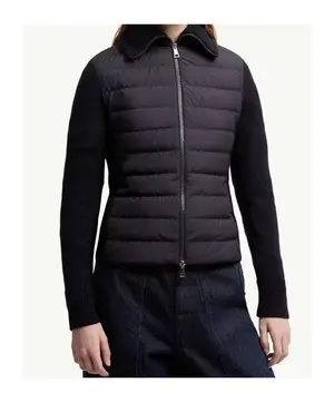 Moncler Quilted Panel Zip Cardigan