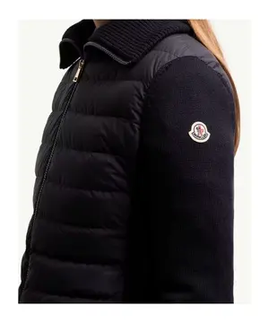 Moncler Quilted Panel Zip Cardigan
