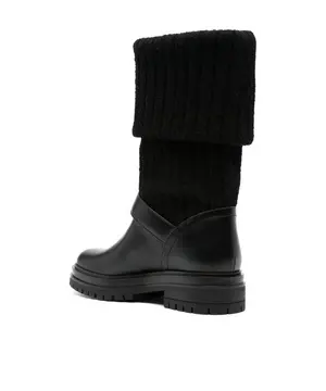 GIANVITO ROSSI Thurso Strap Detailed Pull-on Biker Boots - Black