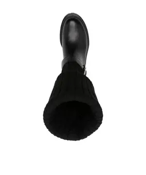 GIANVITO ROSSI Thurso Strap Detailed Pull-on Biker Boots - Black