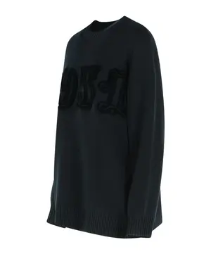 Max Mara 1951" Textured Crewneck Jumper - Black