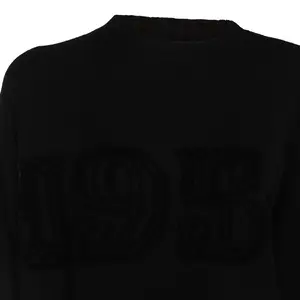 Max Mara 1951" Textured Crewneck Jumper - Black