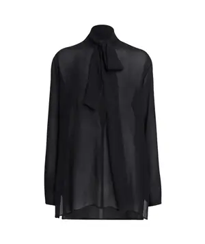 Alaïa Georgette Blouse With Scarf Detail
