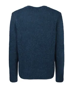 LARDINI Crewneck Knitted Jumper - Blue