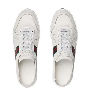 Gucci Stretch Low-top Sneakers With Web Detail - White