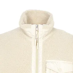 Moncler Teddy Zip-up Fleece Jacket - Light Beige