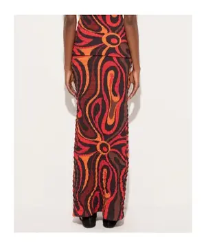 Emilio Pucci Puckered Texture Maxi Skirt - Red