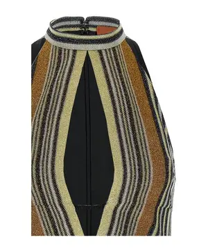 Missoni Striped Cut-out Sleeveless Mini Dress