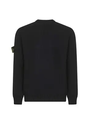 Stone Island Knitted Crew Neck Pullover - Black