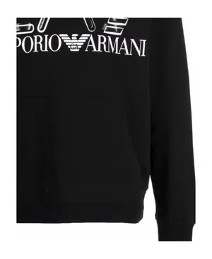 EA7 Logo Print Pullover Hoodie