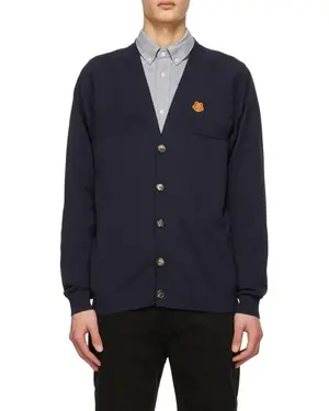 Kenzo Embroidered Tiger V-neck Cardigan